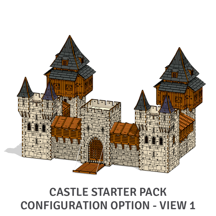 Medieval Castle Starter Set - Tabletop 28mm Castle Model Kits| I BUILT ...