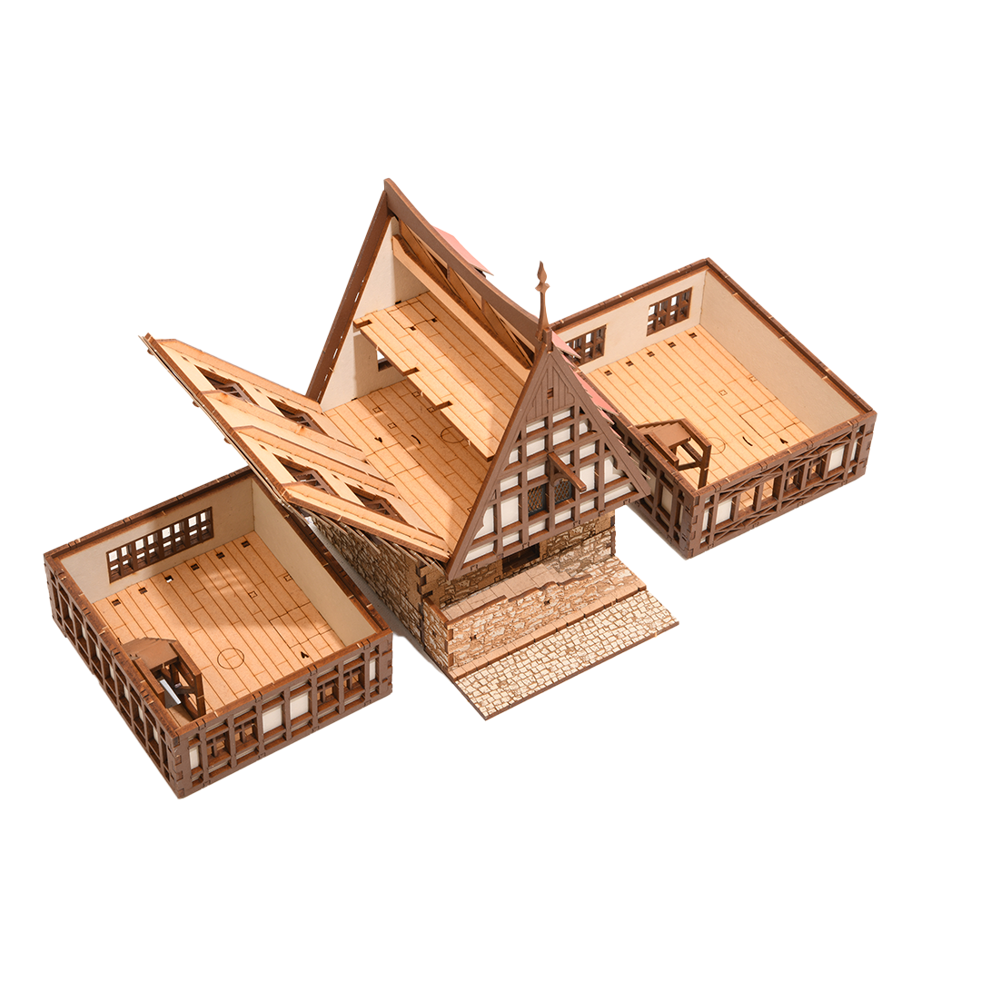 Creaky Timbers – Medieval Row House – 28mm Scale Terrain - Model Kits ...