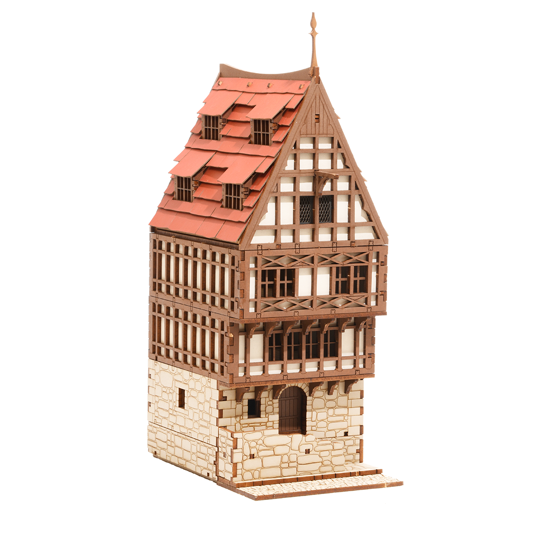 Creaky Timbers – Medieval Row House – 28mm Scale Terrain - Model Kits ...