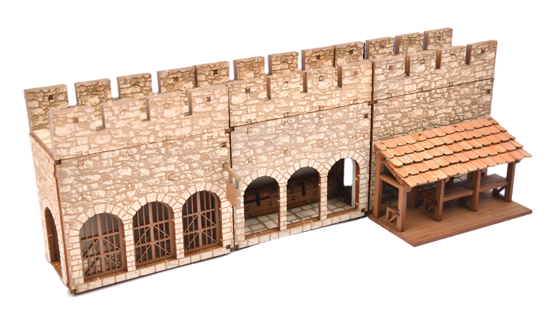 Castle Rampart (Set of 4) - Add On| I BUILT IT Miniatures