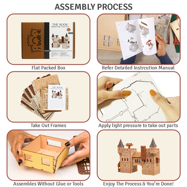 The Rook – Castle Tower – 28mm Scale Miniature - 3D Puzzle for Adults ...