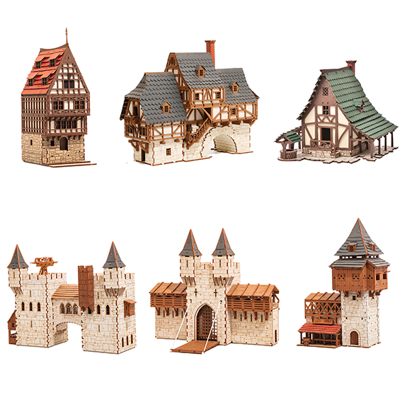 Medieval Buildings Model Kit Bundle - 28mm Scale Building Kits| I BUILT ...
